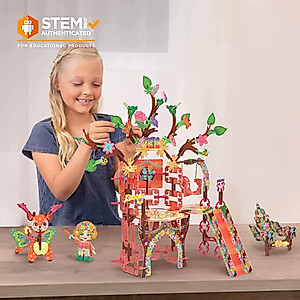 PINXIES Fairy Treehouse | Build-Your-Own Magical Forest Play Set, Kids 3D Puzzle Toy - STEM Girl Toys Ages 6-7 and Up