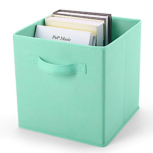 MaidMAX Cloth Storage Bin with Dual Handles for Home Closet Drawers Organizer Foldable 10.5×11 inches, Set of 6, 6 Colors