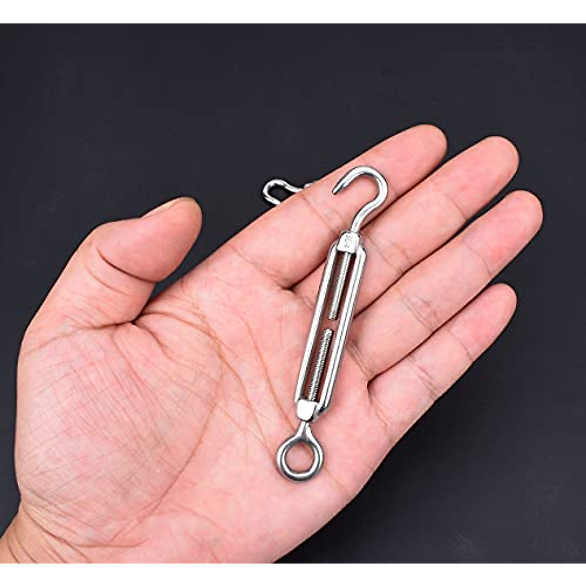 10Pcs M4 Turnbuckles,Alele Clothesline Tightener,Stainless Steel 304 Turnbuckle,Suitable for Tighten Taut Rope (M4 Turnbuckles 10 Pack New)