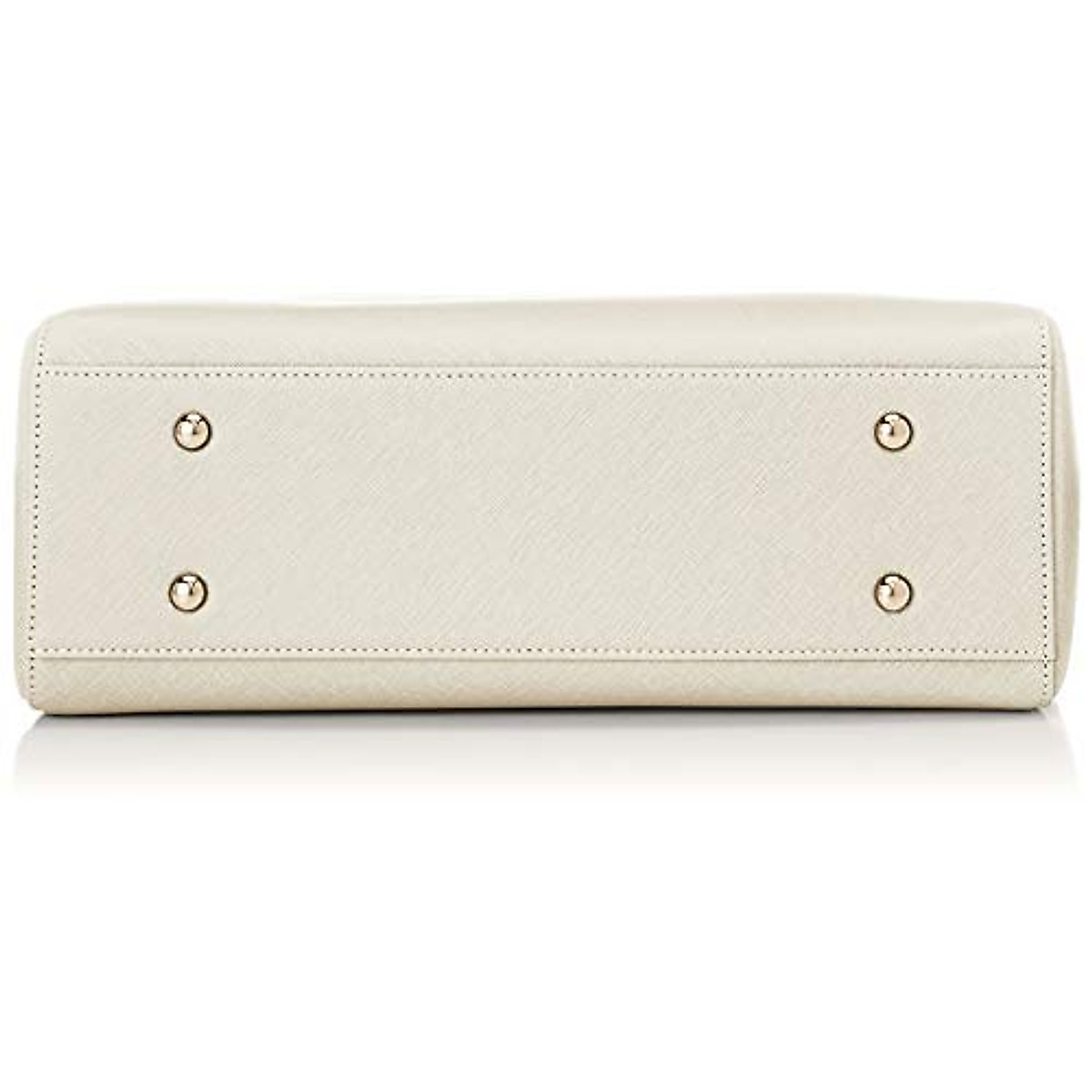 Patrick Cox PXLHKCH2 Tote Bag, Shoulder Bag, Shape, Saffiano Embossed Leather, A4 Just Size, Lightweight, 2-Way, Long Shoulder, White