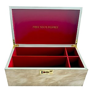 Generic Luxury Lockable Adult Toy Sex Box, Glossy Marble