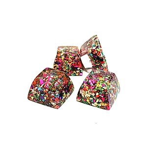 Handmade DSA Shinning Gem Resin Sequined Keycap OEM Profile for Cherry MX RGB Switch Gaming Mechanical Keyboards