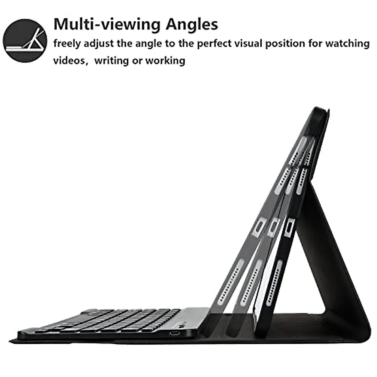 FUWANG iPad Pro 11 inch Case with Keyboard, iPad Air 5th/4th Generation Case with Keyboard, Detachable Keyboard with Pencil Holder Cover for iPad 11" (4th/3rd/2nd/1st Gen) Black 11 Keyboard