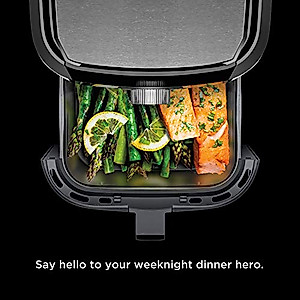 CHEFMAN Air Fryer Healthy Cooking, 4.5 Qt,User Friendly and Dual Control Temperature, Nonstick Stainless Steel, Dishwasher Safe Basket, w/ 60 Minute Timer & Auto Shutoff