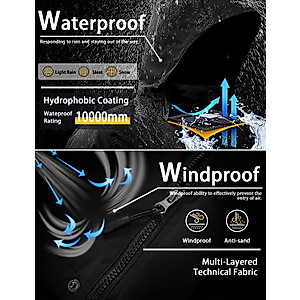 GEMYSE Women's Mountain Waterproof Ski Snow Jacket Warm Winter Windproof Raincoat with Detachable Hood(Mid Grey-6,Medium)