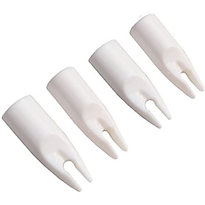 AMEYXGS 50 Pack Archery Plastic Arrow Nocks 5/16 Arrow Nock Replacement for 8mm Arrow Shaft DIY Archery Compound Bow Recurve Bow (White)
