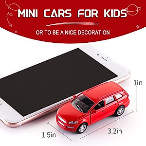 KIDAMI Die Cast Metal Toy Cars Set of 5, Openable Doors Pull Back Car Gift Pack for Kids (Private car)