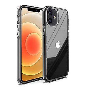 Arae Compatible with iPhone 12 Case and iPhone 12 Pro Case Hard PC + Soft TPU Frame [Shock-Absorbing] Phone Case for iPhone 12/12 Pro 6.1 inch, Crystal Clear