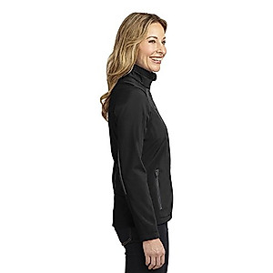Port Authority Ladies Welded Soft Shell Jacket, L324, Black, XL