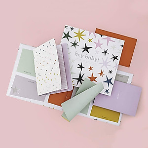 Kate Spade New York Baby's First Year Keepsake Book, Gender Neutral Baby Memory Book to Track Monthly Milestones, Dancing Stars