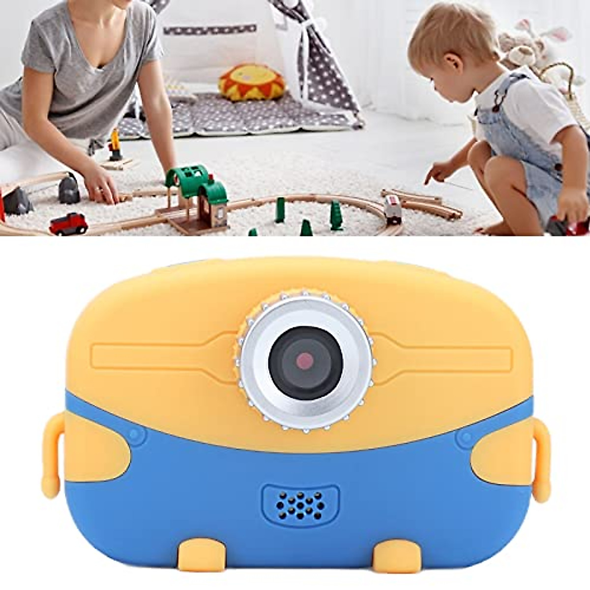 Kids Camera, 2 to 3 Hours Battery Life USB Charging Anti Fall Mini Portable Kids Digital Camera for Boys Girls Birthday (Blue) Cameras