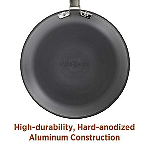 Farberware Glide Pro Hard Anodized Ceramic Nonstick Cookware Pots and Pans Set, 11 Piece, Gray