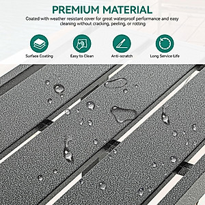 YITAHOME Outdoor Bar Table, 39" Outdoor Patio Bar Table, Weatherproof & Sturdy Bar Height Table for Balcony, Garden, Yard, Poolside, Silver