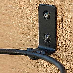 ORZ 6 Inch Flower Pot Holder Ring, Set of 3 Pot Wall Mounted Metal Planter Hanger, Collapsible Bracket, Iron Black