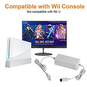 Crifeir Wii Power Supply for Wii,Compatible with Wii Console (Not for Wii U)