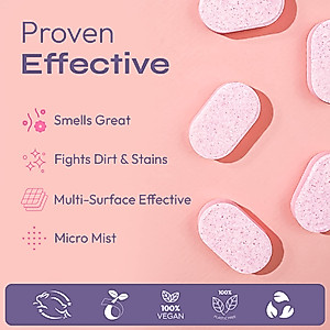 FOMIN Bathroom Cleaner Refill Tablets (6 Pack) - Magnolia Grapefruit - All-In-One Tablet Cleaner For Bathroom Cleaning - Bathroom Cleaner Solution for Spray Bottle - Makes 102 fl oz (6 x 17 Fl oz)