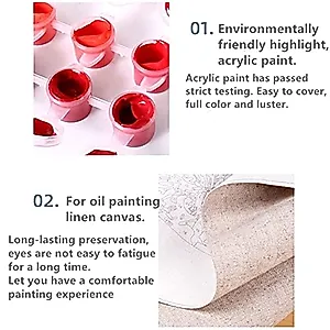 CaptainCrafts New DIY Paint by Numbers 16x20 " for Adults Beginner Kit, Kids Linen Canvas - Street View, The Beatles Band (Frameless)