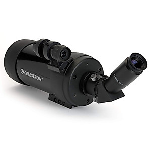 Celestron – MAK 90mm Angled Spotting Scope – Maksutov Spotting Scope – Great for Long Range Viewing – 39x Magnification with 32mm Eyepiece – Multi-coated Optics – Rubber Armored