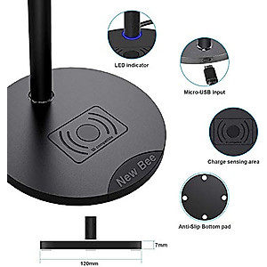 Headphone Stand Gaming Headset Stand with Wireless Charging Sturdy 2-in-1 Headset Holder & Wireless Charger for iPhone 8/8 Plus/X Samsung S8/S8 PlusS7/S7 Edge/S6/S6 Edge