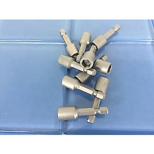 TEMO 10 pc Impact Ready 5/16 Inch Magnetic Nutsetter Set 1/4 Inch Shank