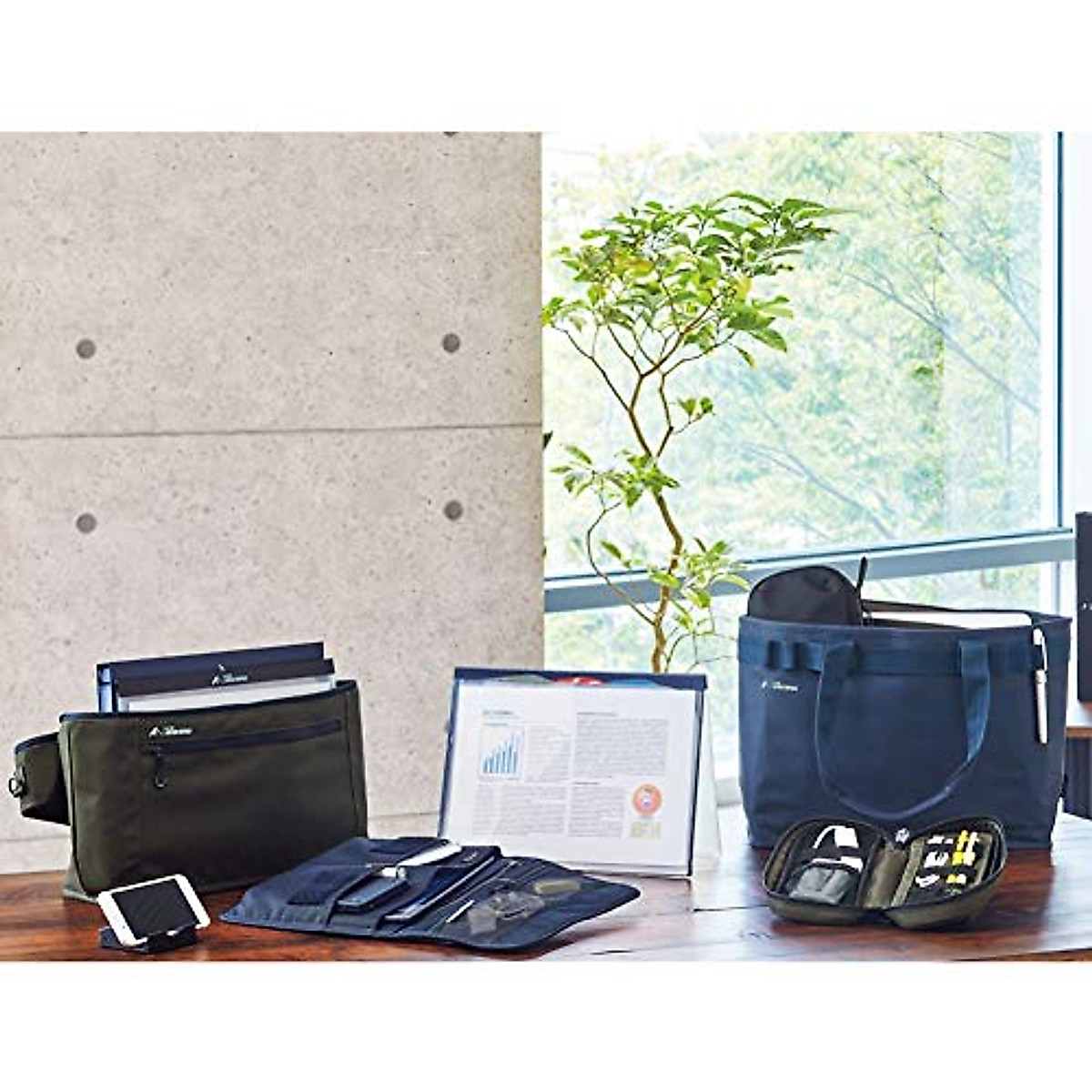 LIHIT LAB Tablet Sleeve with Pockets, 11.5 x 1 x 9.5, Black (A7767-24)