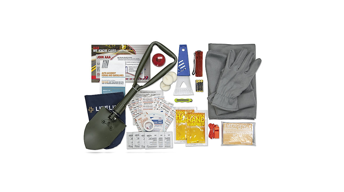 Lifeline AAA Severe Weather Emergency Road Kit - 66 Pieces for Safety