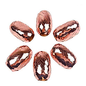 Teemico 60m 6 Rolls Rose Gold Ribbon Gift Ribbon Curling Ribbon for Wedding Birthday Party Decor Balloons Accessories Gifts (Rose Gold)