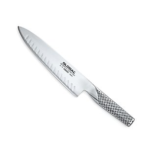 Global Chef's Knife-Granton, 8", Silver