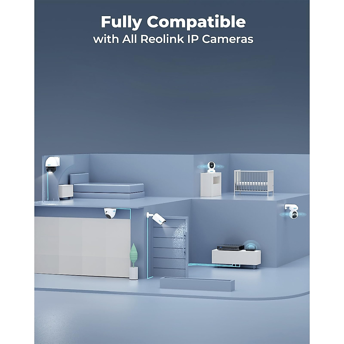 REOLINK 4K 16 Channel Network Video Recorder for Security Camera System, Work With 4K/5MP/4MP HD Reolink IP Cameras PoE NVR, 24/7 Recording to Pre-Installed 4TB Hard Drive, RLN16-410-4TB