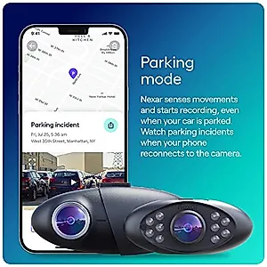 Nexar Pro Dual Dash Cam - HD Front Dash Cam and Interior Car Security Camera - Nexar Dash Cam Front and Cabin - Dual Dash Cam Parking Mode and WiFi - Dash Cams for Cars - Dash Cam for Truckers 64GB