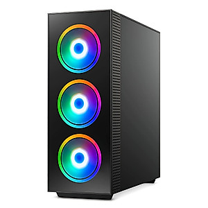 TJJ Eclipse Gaming PC Desktop Computer - Intel Core i3-12100F, NVIDIA GTX 1660 Super 6GB, 16GB DDR4 3200, 1TB SSD, VR Ready, WiFi 6E, 600W Gold PSU, RGB Keyboard & Mouse & Speaker, Win 11 Pro