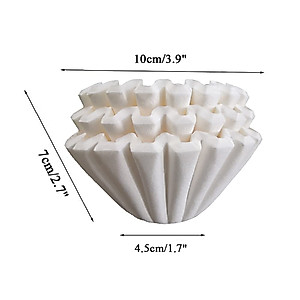 1-4 Cup Coffee Filters White Paper,Coffee Makers and Drip Coffee Pots Junior Basket Style, Chlorine Free Coffee Filter,50 Count