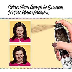 AGE beautiful Root Touch Up Hair Color Spray | Touch-Up Gray Concealer | Temporary Cover Up | Adds Volume & Covers Thinning Patches | Water, Sweat, Stain Resistant | Light Intense Red | 2 Fl Oz