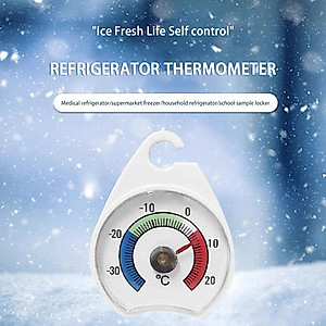 SHOUD Fridge Thermometer Refrigerator Thermometer,Freezer Thermometer, Accurate Multi-Functional Kitchen Home Appliance Safe Storage Temperature Gauge