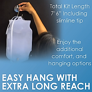 Foret Premium Enema Kit Non-Toxic Silicone Tip, Bag & Eco Detox Gift | Most Comfortable Colon Cleanse | Gerson Therapy Colonics Recommended | BPA & Phthalates Free |Clamp| Easy Instructions | Slim Tip