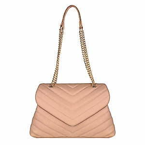 iKunst Qulited Crossbody Bags for Women, Large Fashion Purses and Handbags, PU Leather Shoulder bags with Adjustable Strap