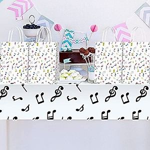 HABDJILTY 16 Pcs Colorful Music Notes Gift Bags,Musical Party Favor Bags for Music Theme Birthday Party Baby Shower Music Theme Party Supplies