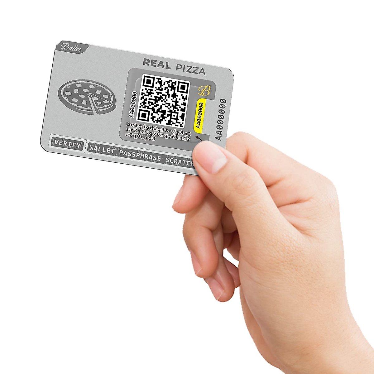 Ballet 2-Pack REAL Pizza - The Easiest Crypto Cold Storage - Nondescript Cryptocurrency Hardware Wallet for Bitcoin, Ethereum, XRP, Litecoin, and 200+ Other Cryptocurrencies