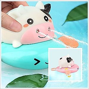 Bath Toy,Cute Animal Clockwork Bathtub Swimming Pool Toy,Baby Bath Toys for Toddlers 1-3, Boys & Girls Water Bath Toy Set,5 Pack
