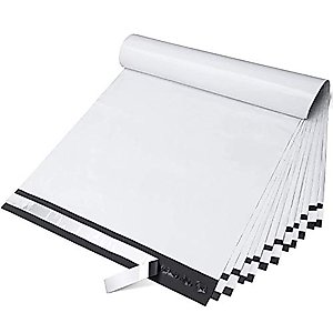 Fuxury 14.5x19” 100pc White Poly Mailers Bulk Shipping bags for Clothing Mailing&Shipping Envelope Bags, Boutique Custom Bag, Enhanced Durability Multipurpose Envelopes Items Safe Protected