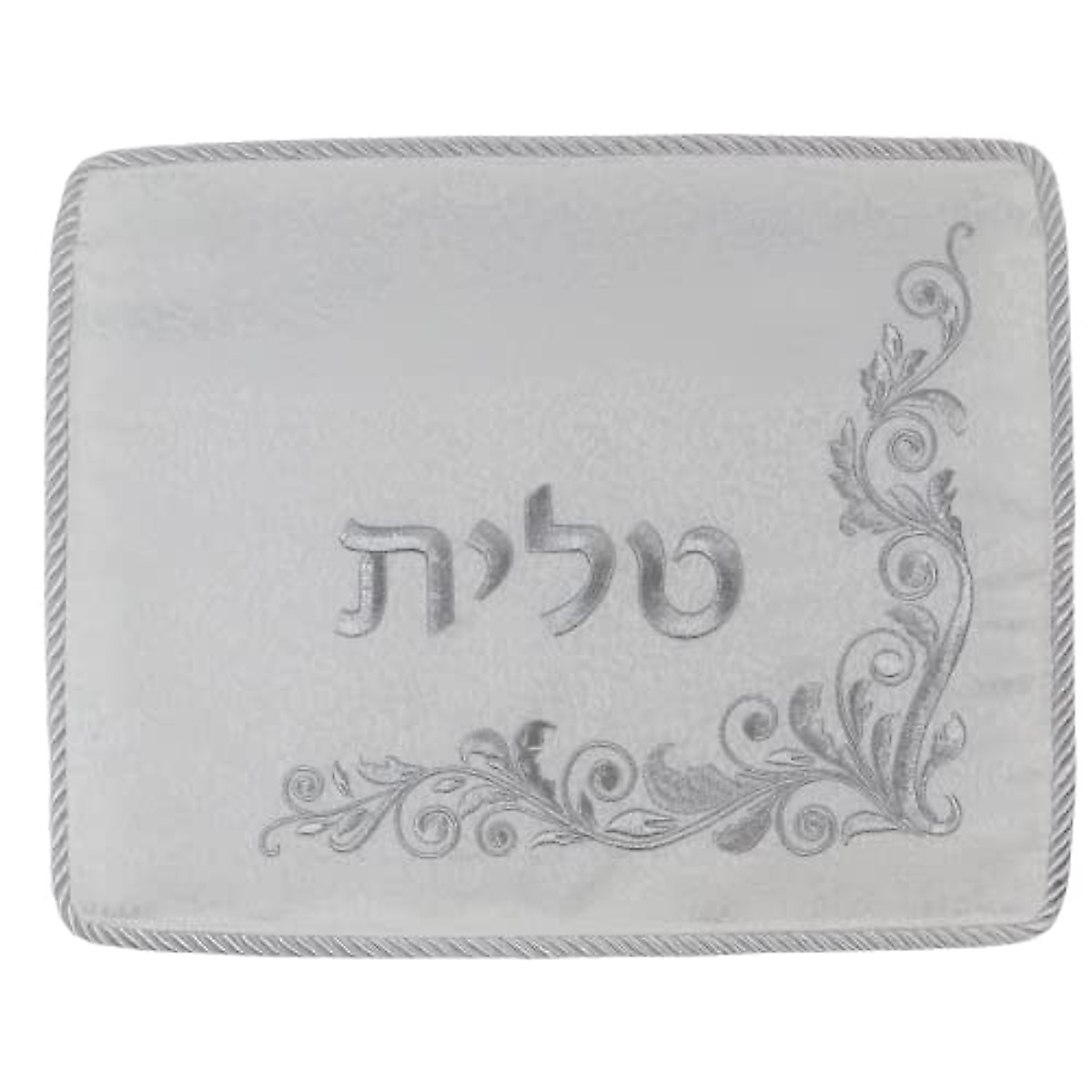 Ateret Judaica Tallit Bag & Tefillin Bag Set for Jewish Prayer Shawl & Tefillin | with Flowers Classic Design Zippered Jacquard Fabric | Include PVC Protection Plastic Cover (Flowers Classic Design)