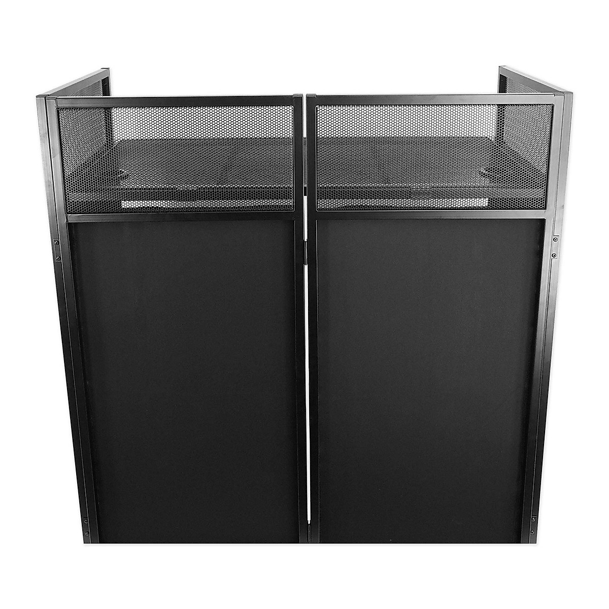 Rockville ROCKBOOTH XL DJ Event Booth Facade w/Built in 24” x 48” Table + Travel Bag + Scrims