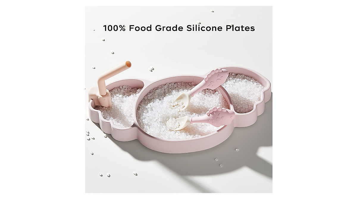 bc babycare Silicone Toddler Plates for Self Feeding