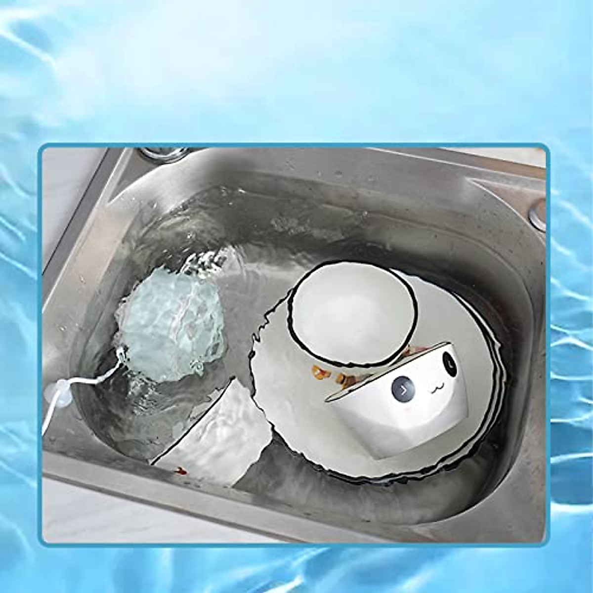 Zerodis Automatic Shutdown Dishwasher,USB Powered Fruit Dishwasher Portable USB Dish Washing Machine for Home RV Apartment