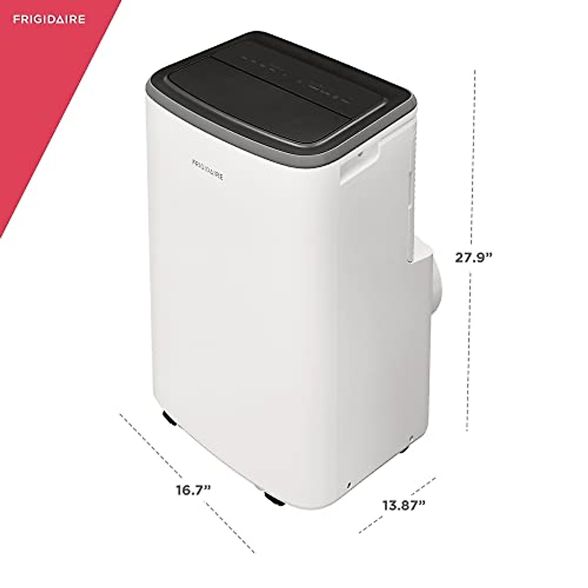 Frigidaire FHPC102AC1 Portable Room Air Conditioner, 10,000 BTU with Multi-Speed Fan, Dehumidifier Mode, Built-in Air Ionizer, Easy-to-Clean Washable Filter, in White