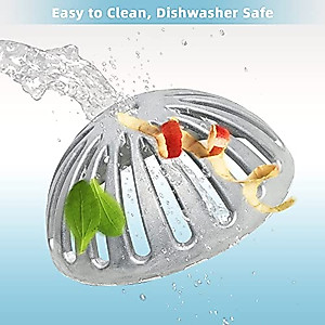 3 Pack Floor Sink Strainer Floor Drain Strainer Heavy Duty Aluminum Dome Sink Drain Strainer Floor Drain Cover for Kitchen, Bar, Outdoor Garden or Bath 5-1/4" Diameter x 2-1/4"H