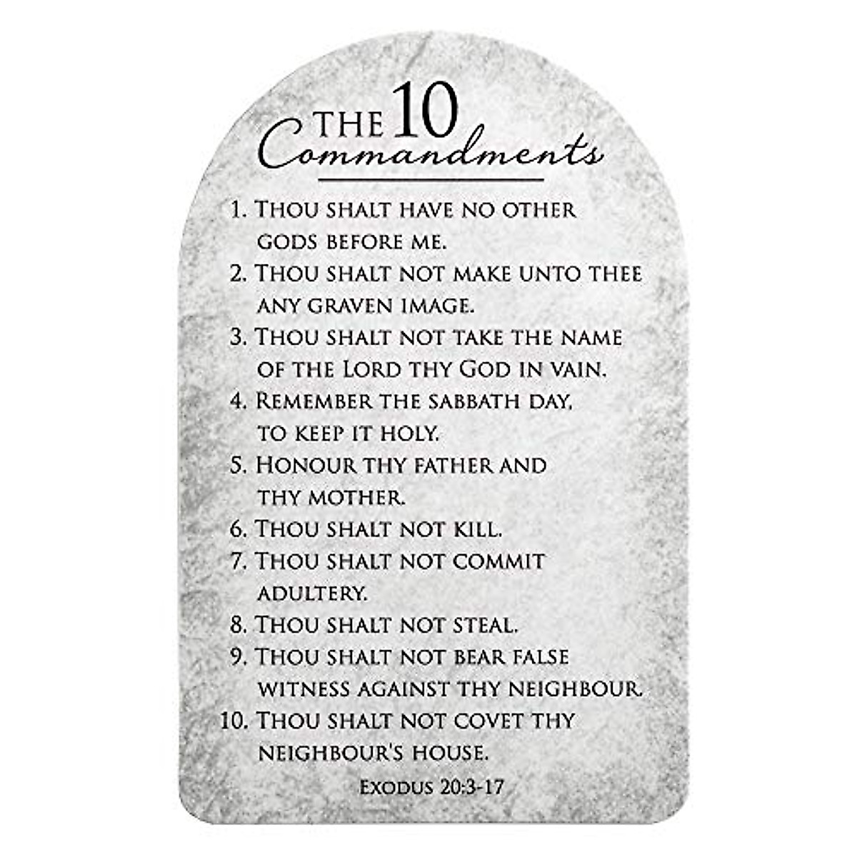 The 10 Commandments Textured White 2.5 x 4 Cardstock Bookmark Pack of 12