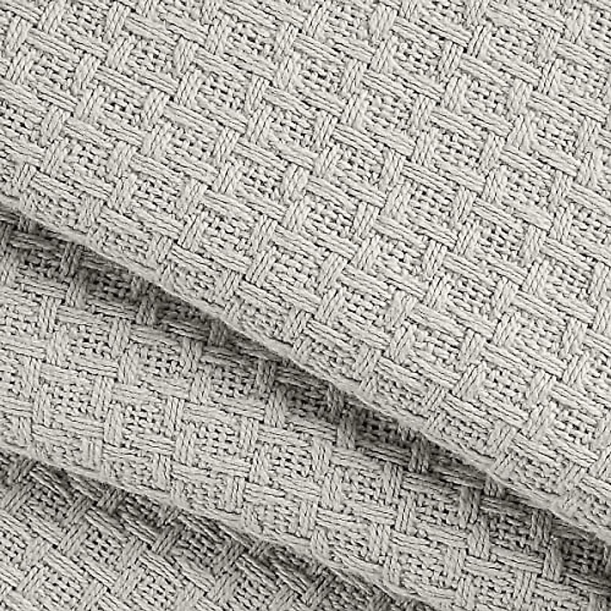 BELIZZI HOME 100% Cotton Bed Blanket, Breathable Bed Blanket Twin Size, Cotton Thermal Blankets Twin, Perfect for Layering Any Bed for All Season, Light Grey