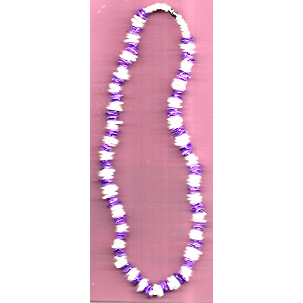 18" ROSE CLAM SHELL NECKLACE- FOR TEEN AGES COLOR WHITE AND PURPLE