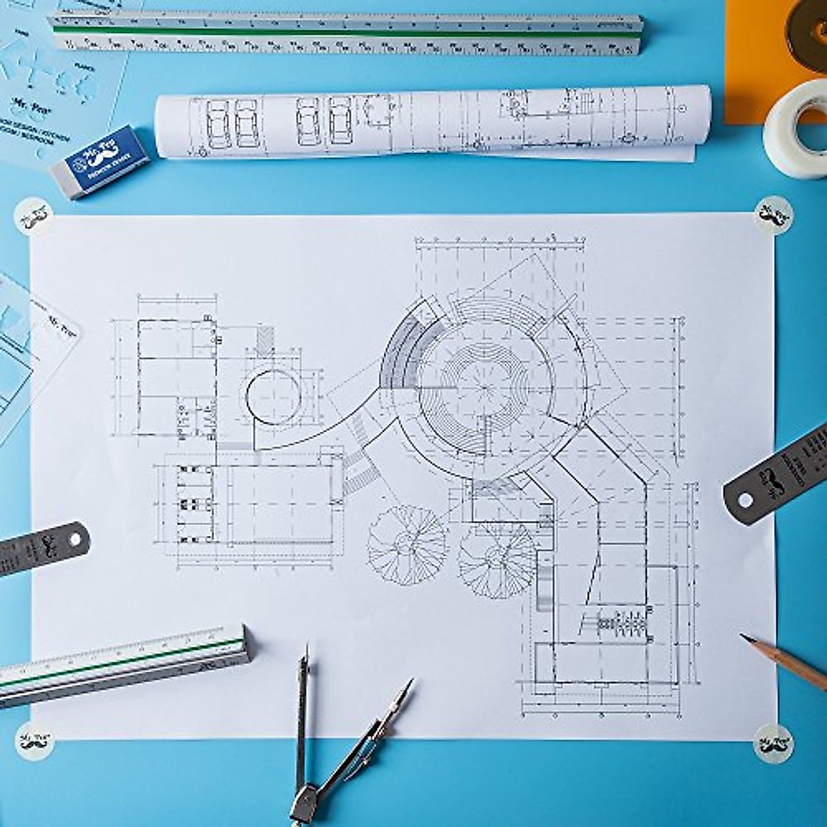 Mr. Pen- French Curve, Large Circle Template and Ellipse Template (6 Pc), Curve Ruler, Drawing Tools, Drafting Tools, Geometry Template, Drawing Templates, Architectural Templates, Journaling Supplies